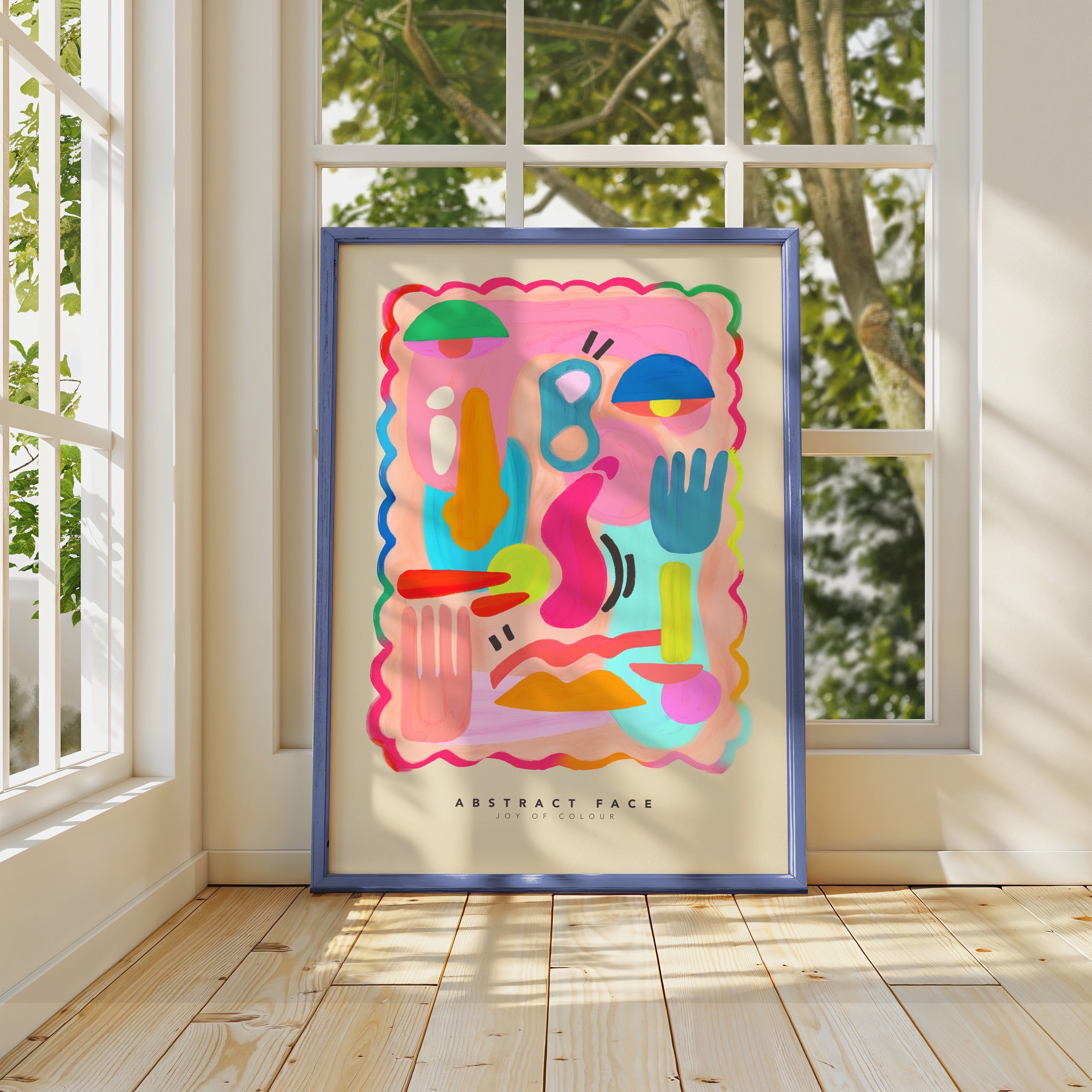 Abstract Face | Unframed – Kate Fox Design